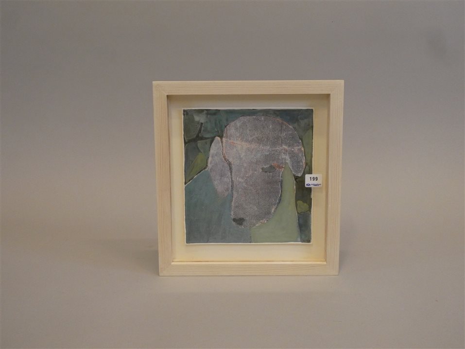 CAMILLA PYK. Tavla, blandteknik. ”Vovven”. Signerad: C. Pyk. Tavlans ...