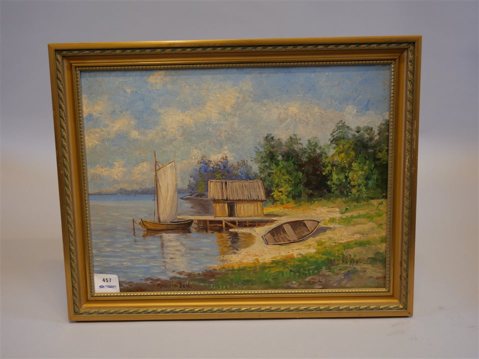 ANSHELM DAHL. Oljemålning Signerad: Anshelm Dahl. Pannå: 31×41 ...