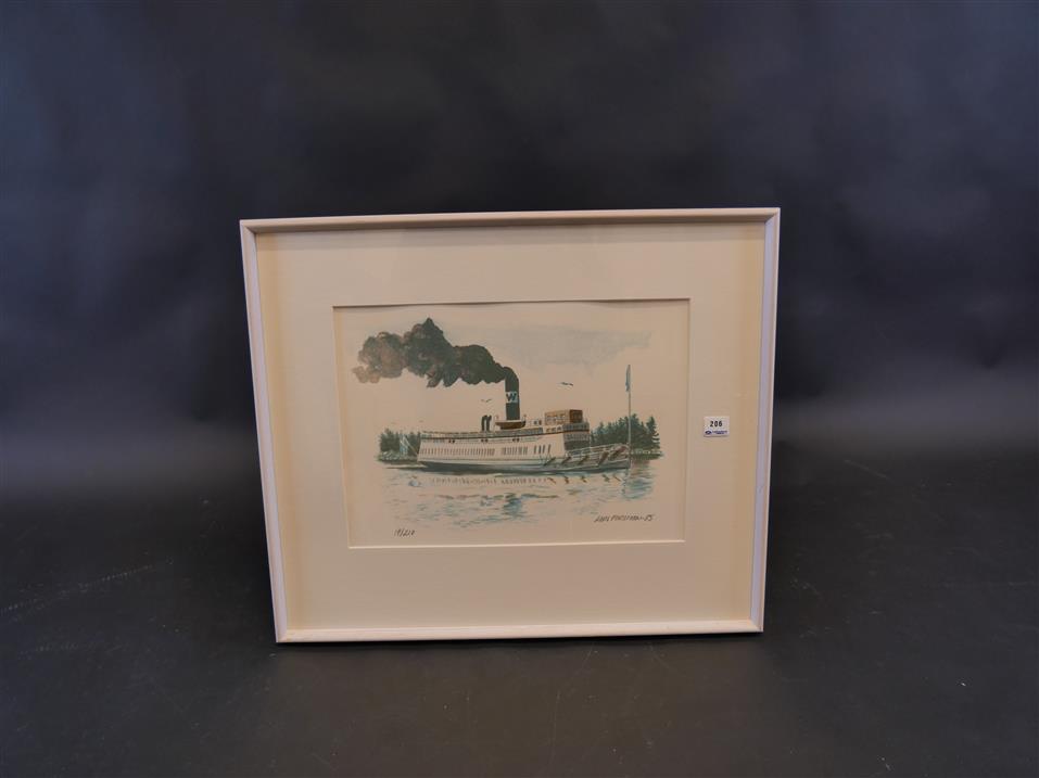 LARS FORSMAN. Grafiskt blad 19/210 ”Saxaren”. Tavlans mått 46 x 54 cm ...