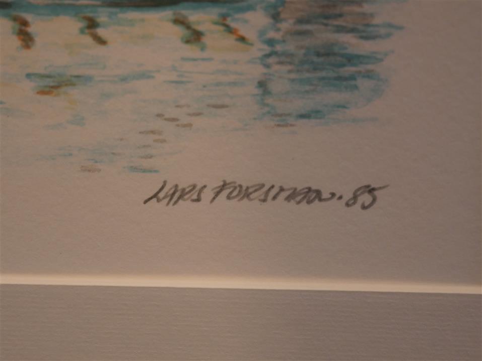 LARS FORSMAN. Grafiskt blad 19/210 ”Saxaren”. Tavlans mått 46 x 54 cm ...