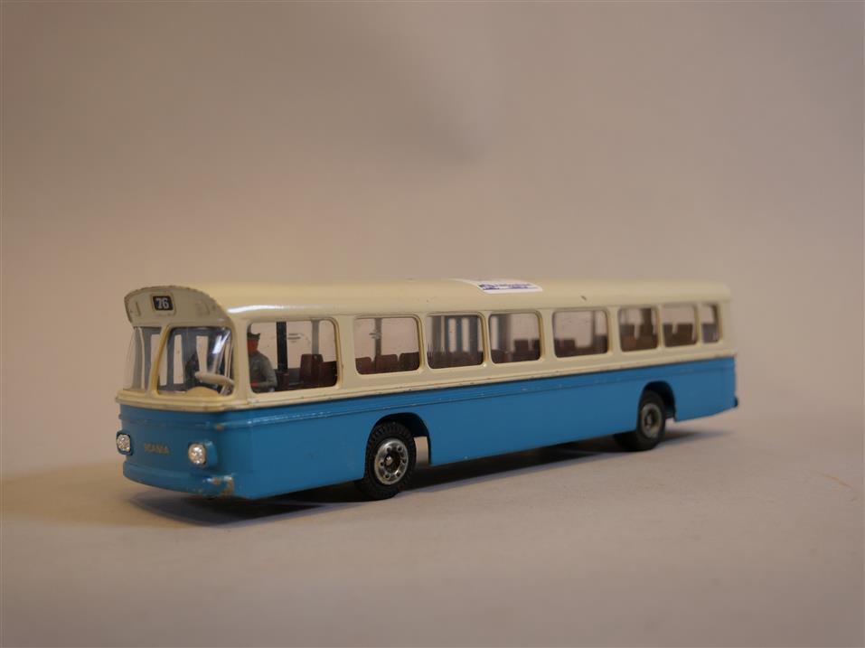 LEKSAK. Scania Buss, Tekno, Denmark. L. 22 cm – Auktionshuset i Örebro AB