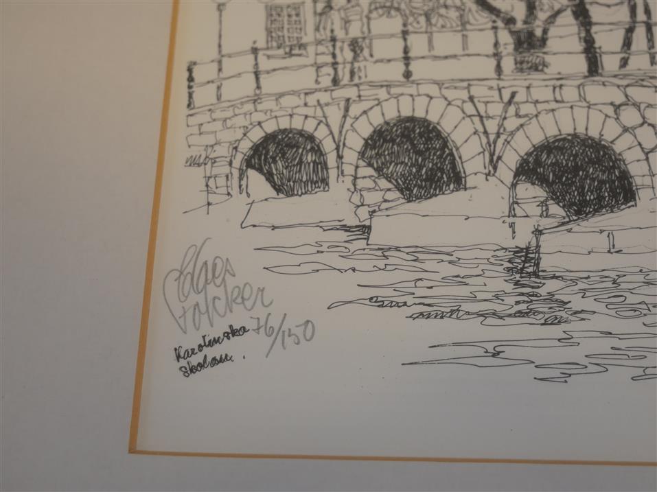 TAVLOR 4 st. Claes Folcker. Flera med skadat glas. Mått: 47.5×57 cm ...