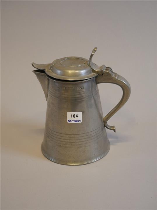 TENNSTOP. Gustaf Wilhelm Lindberg, Örebro 1847. H. 20 cm – Auktionshuset i Örebro AB