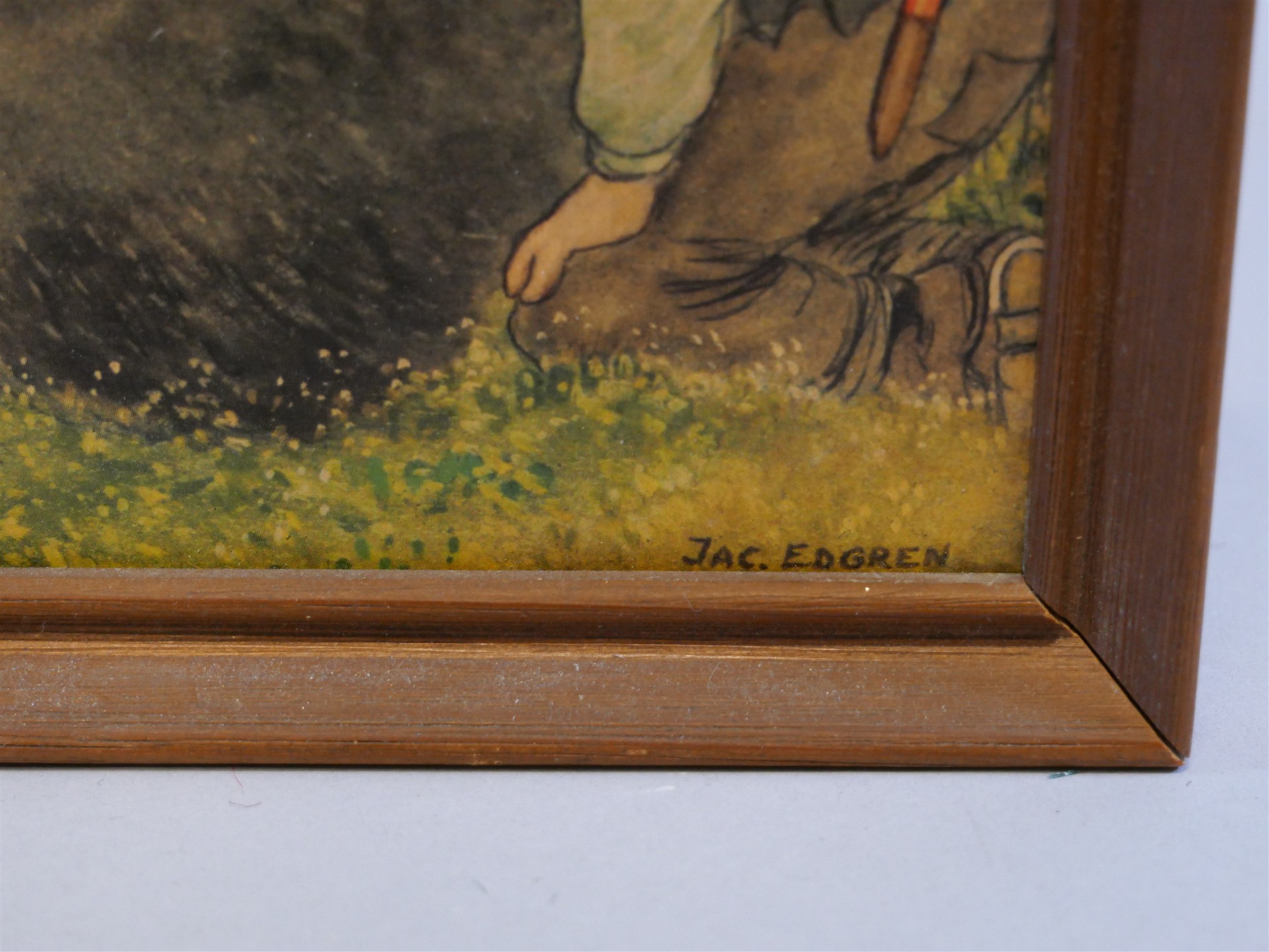 TAVLA, tryck Jac Edgren. Tavlans mått 21 x 44,5 cm. – Auktionshuset i Örebro AB